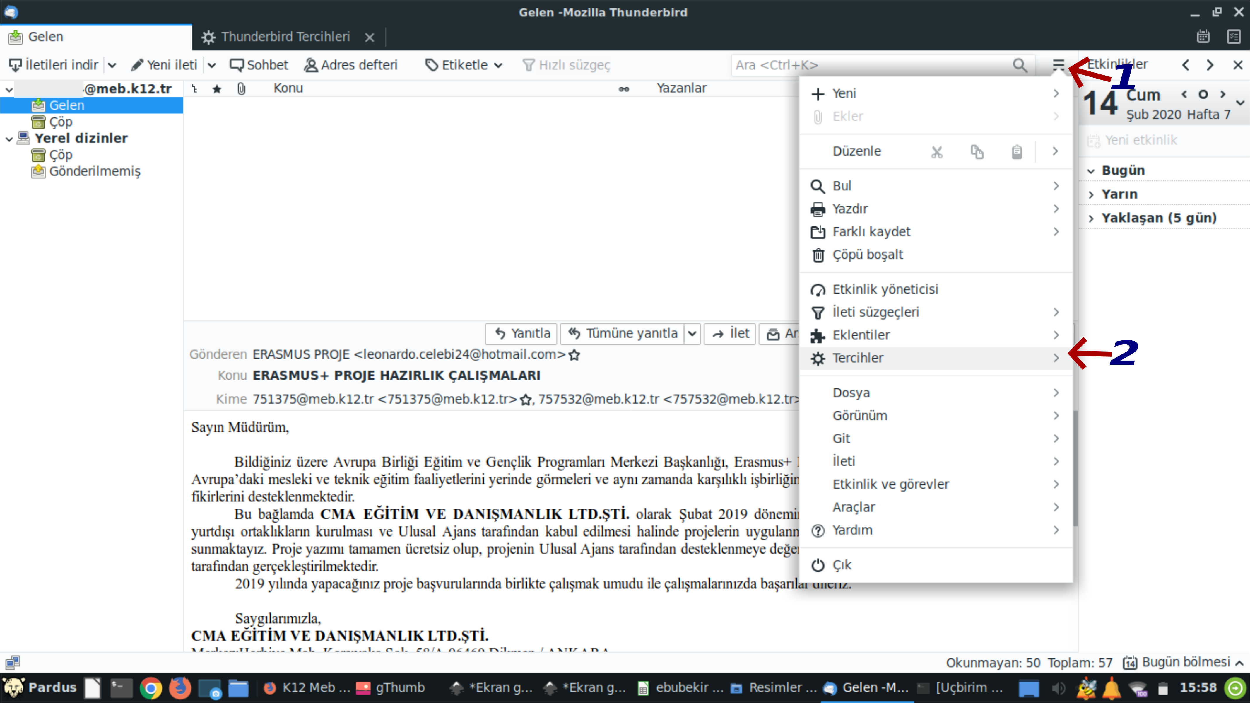 K12 Meb Mail Thunderbird Ayarı - Pardus Yardım Masası Bilgi Bankası ...
